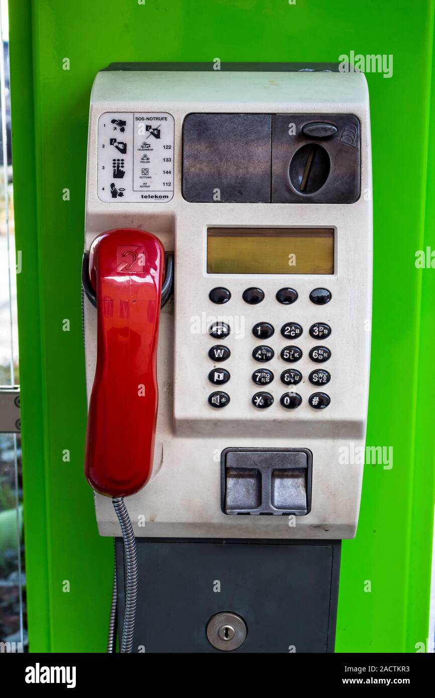 Telephone booth of the Austrian Telekom Stock Photo - Alamy