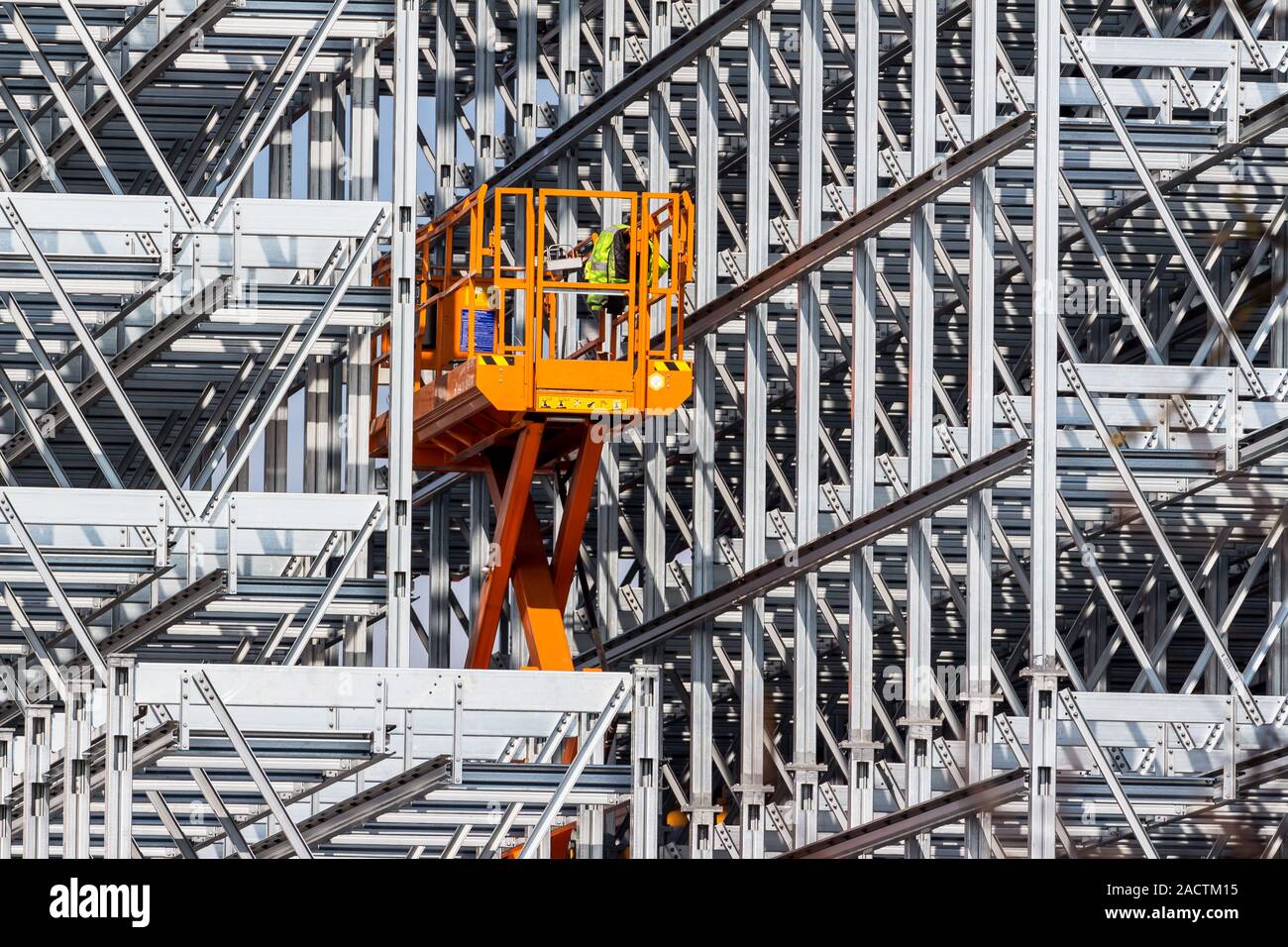 Construction of a shelf warehouse Stock Photo - Alamy