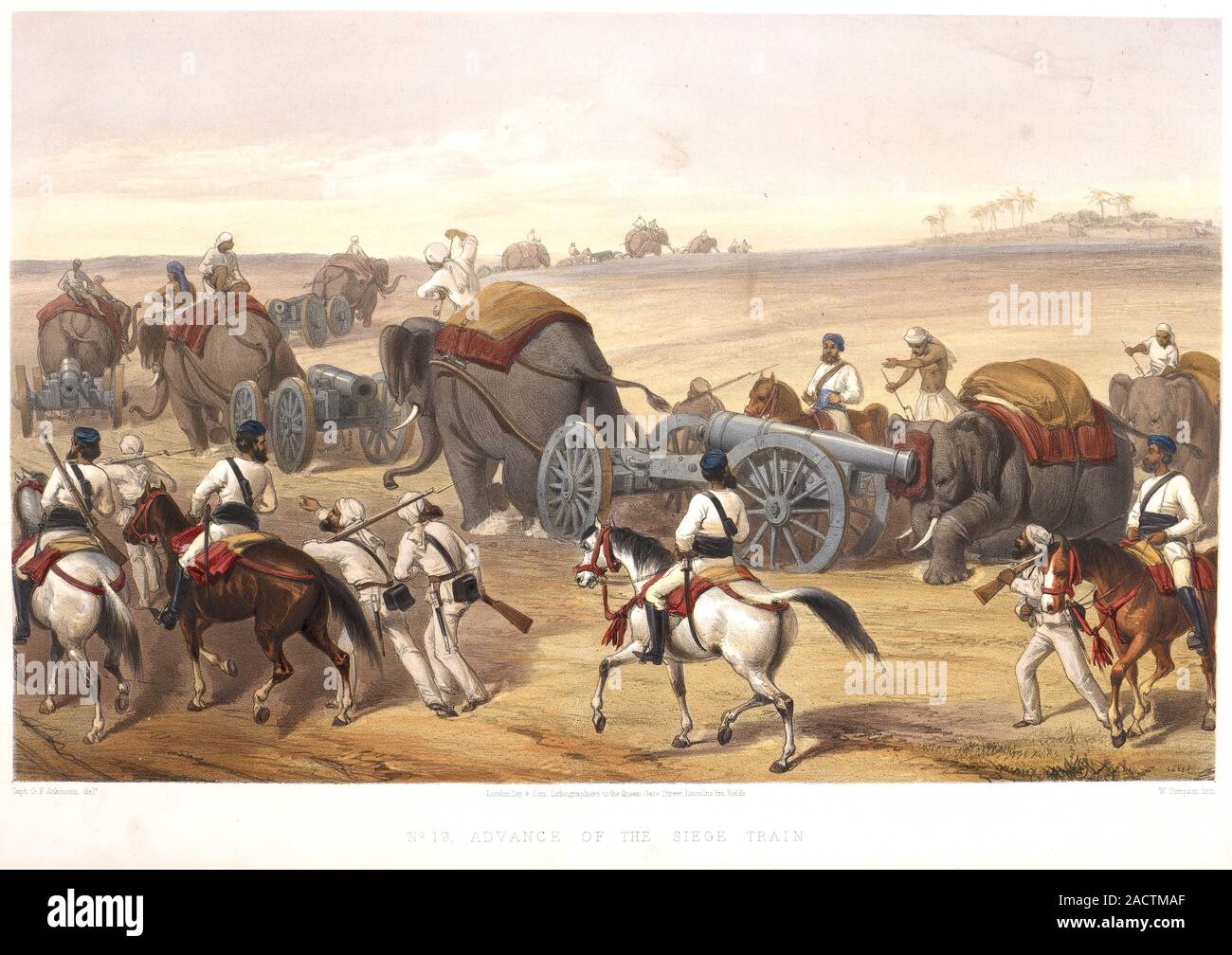 Advance Of The Siege Train From The Campaign In India Author George