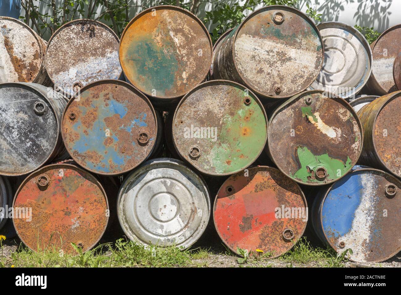 Empty gasoline barrels hi-res stock photography and images - Alamy