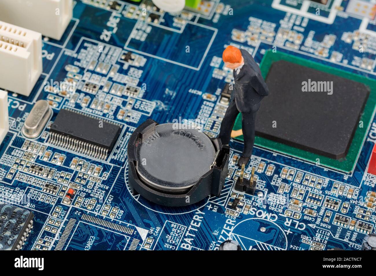 Manager on computer board Stock Photo - Alamy
