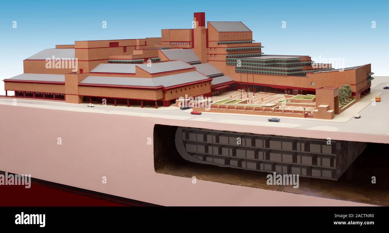 Model of The British Library site and building situated at 96 Euston ...