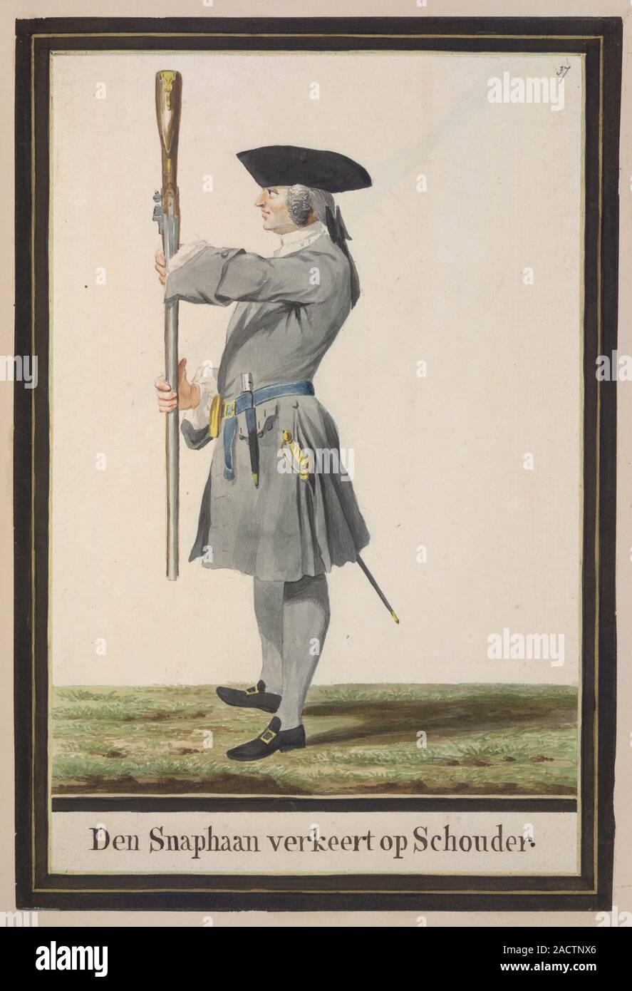 Soldier with musket, Image taken from Drawings of Dutch Military ...