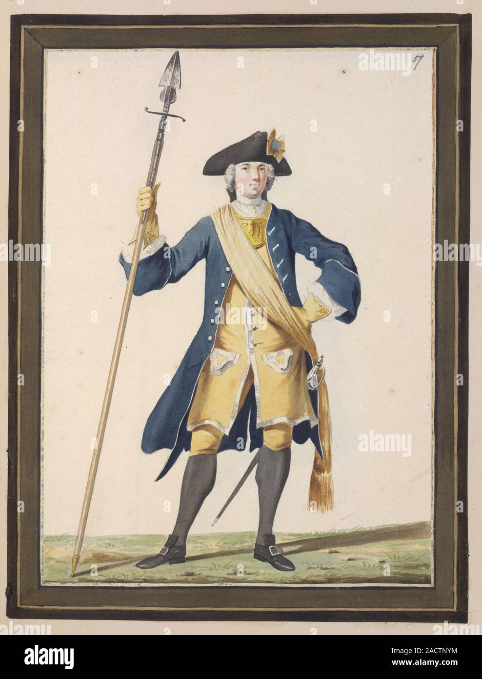 Soldier with pike, Image taken from Drawings of Dutch Military Costumes ...