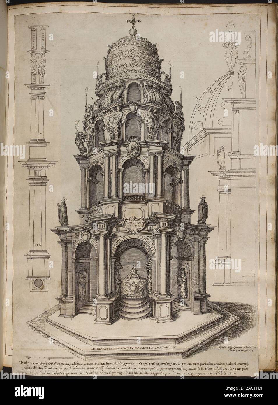 Detail of funerary monument Stock Photo - Alamy