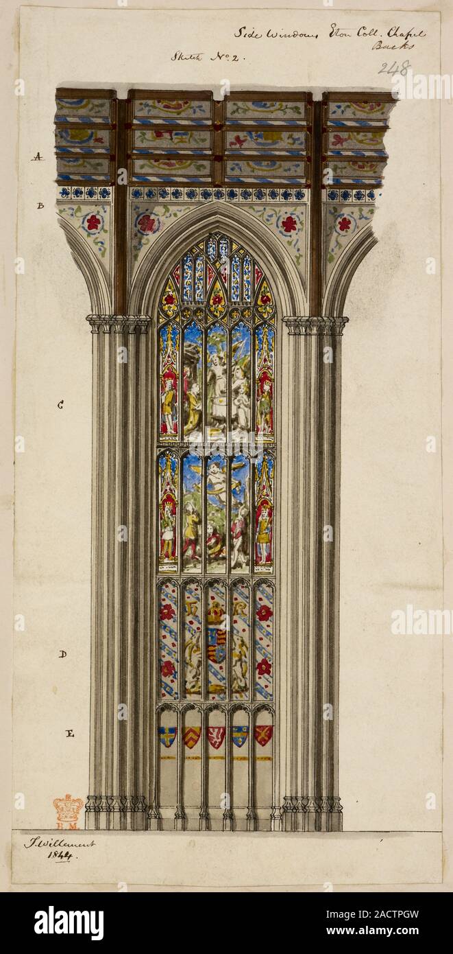 Illustration of church stained glass window, From a collection by ...