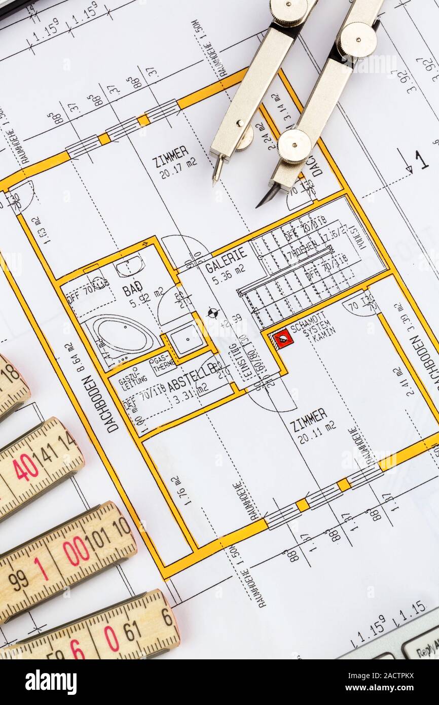 Building plan for a house Stock Photo - Alamy