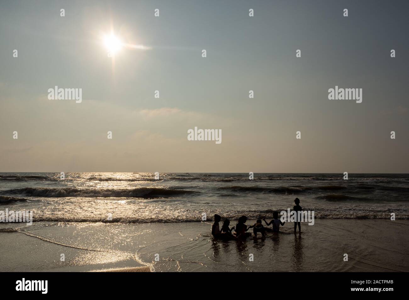 Natural beauty on a Goa beach. Contemplation of the moment Stock Photo ...