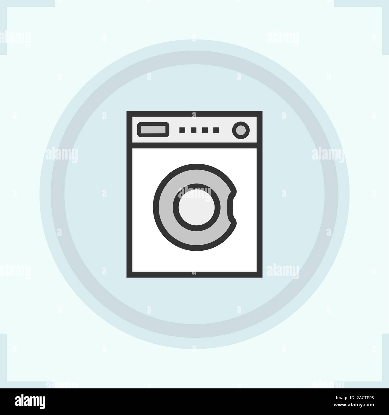 Washing machine color icon. Washer. Laundry service. Isolated vector ...