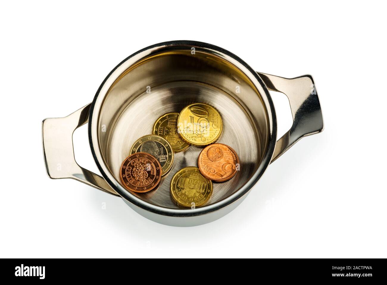 Pot with money Stock Photo - Alamy