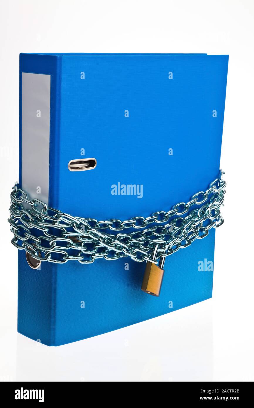 Files folder closed with chain Stock Photo - Alamy
