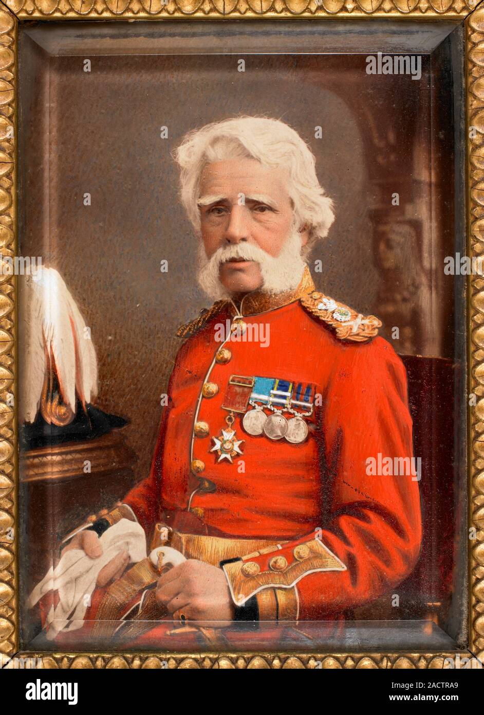 Portrait photograph of Sir James Abbott (1807-1896). Half-length seated ...