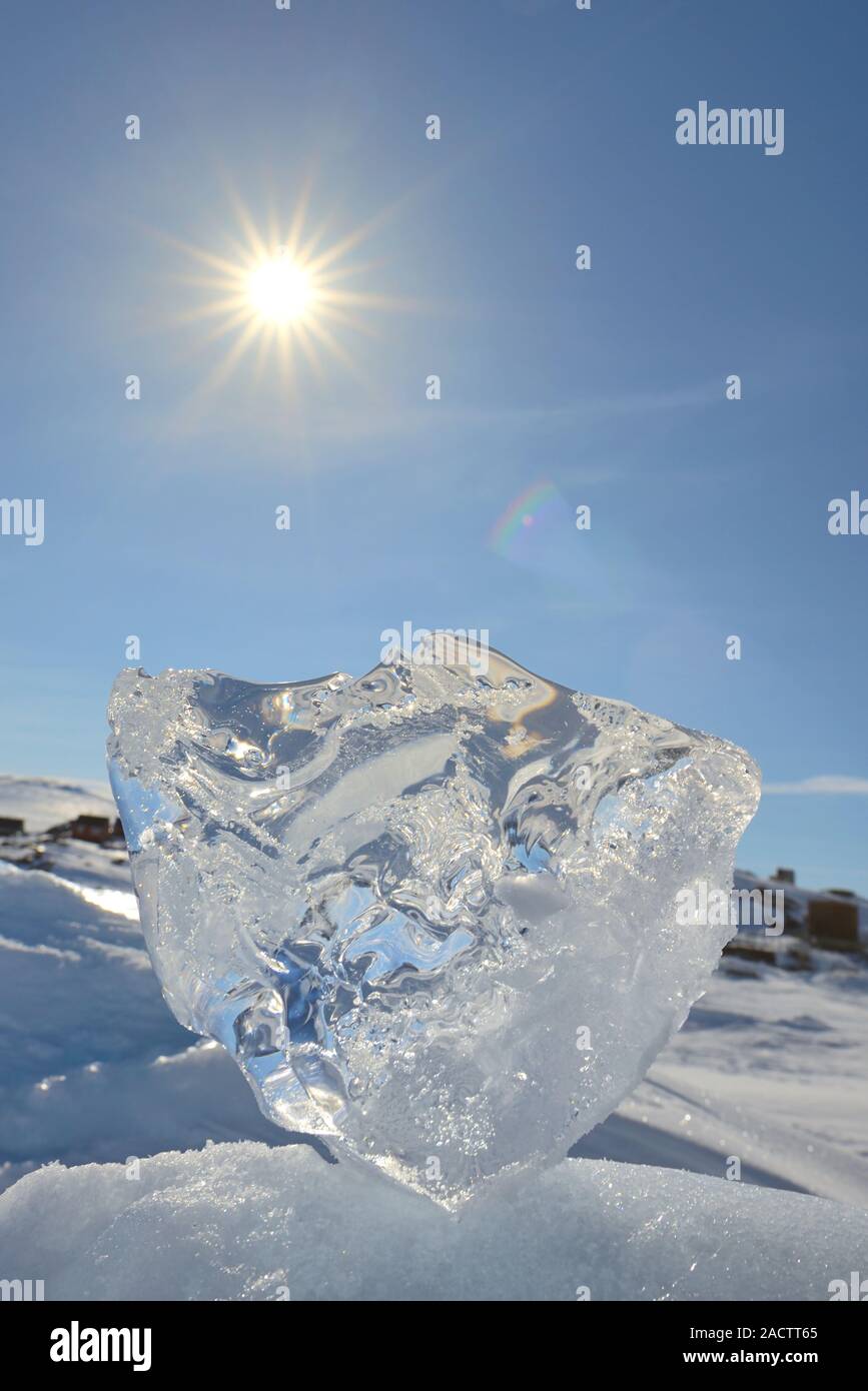Ice Cube Melting In The Sun