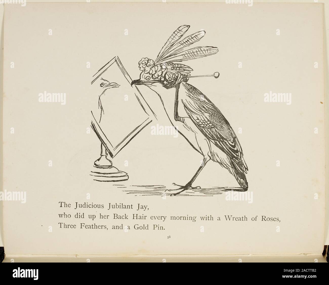 Jay wearing headdress Illustration and verse from Nonsense Botany ...