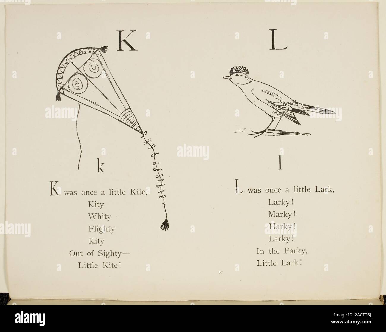 Kite and lark Illustrations and verses from Nonsense Alphabets drawn ...