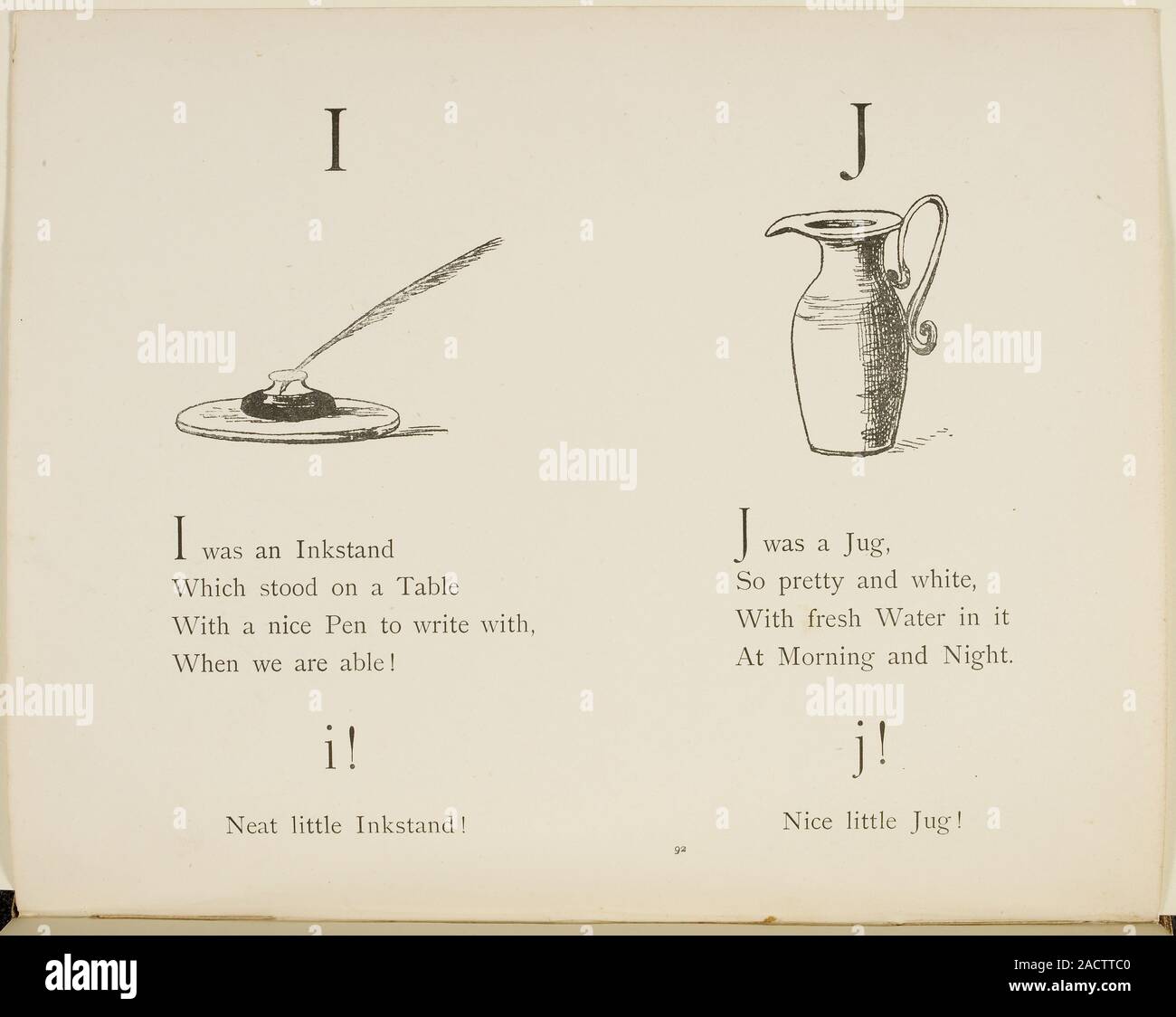 Inkstand and jug Illustrations and verses from Nonsense Alphabets drawn ...