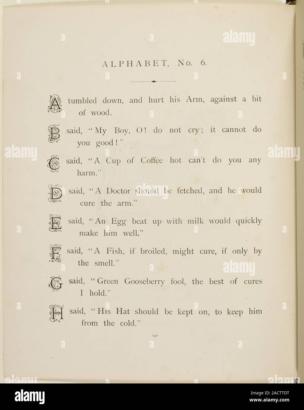 text; letters A, B, C, D, E, F, G and H Illustrations and verses from ...