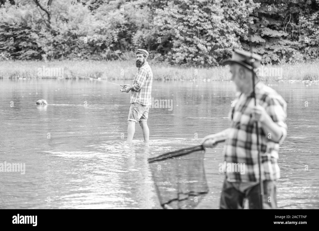 Big game fishing fisher Black and White Stock Photos & Images - Alamy