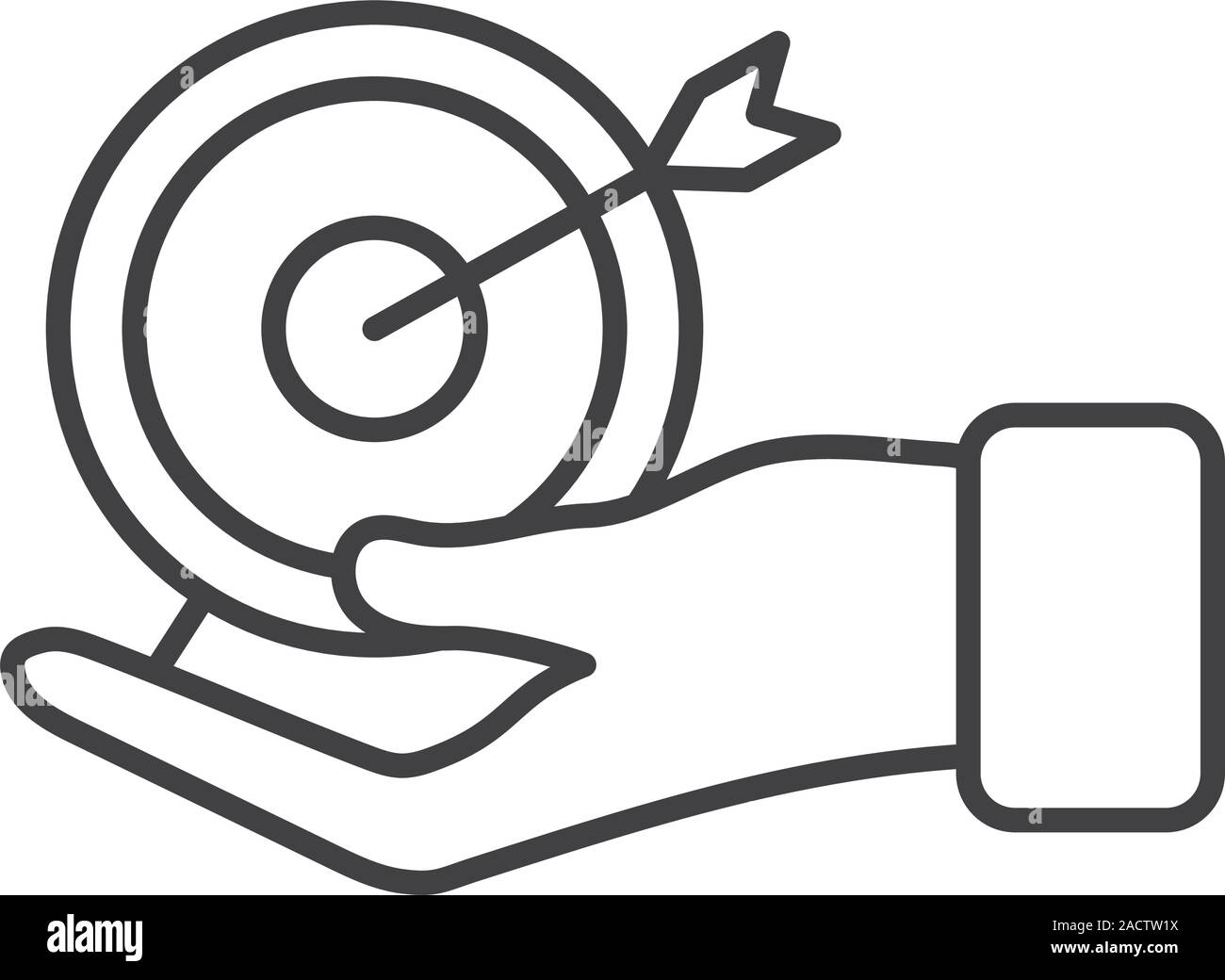 business hand lifting target arrow Stock Vector Image & Art - Alamy