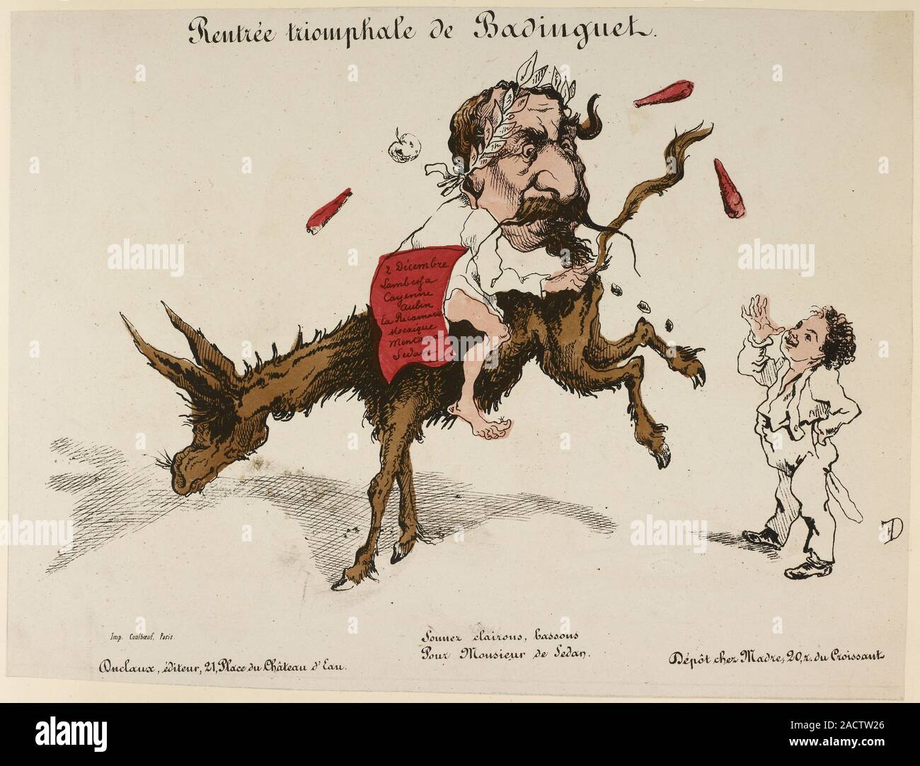 French Caricature - Rentree triomphale de Badinguel, Collection de ...