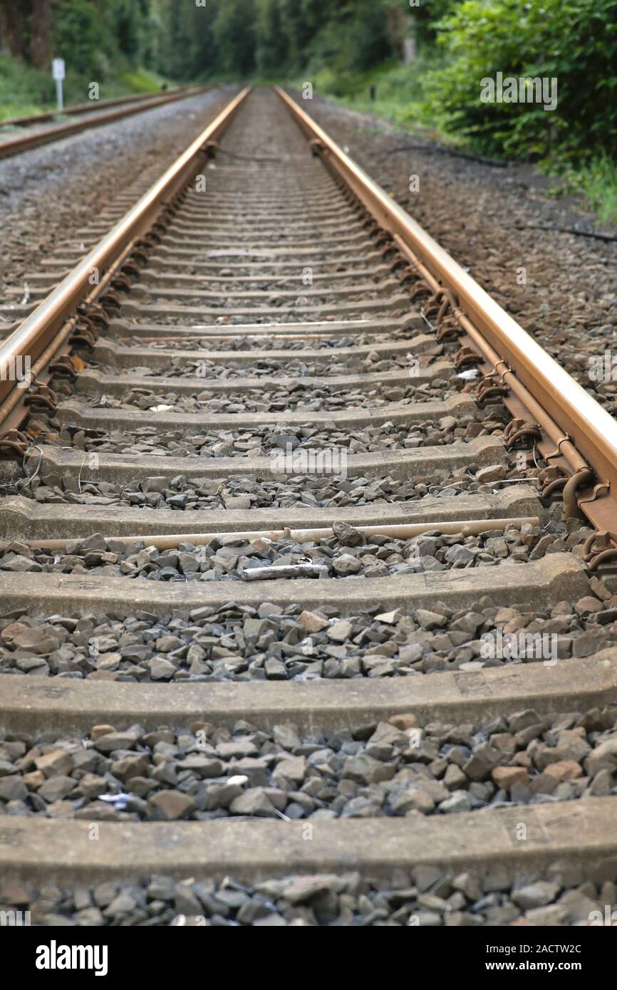 Railway track, close-up view Stock Photo - Alamy