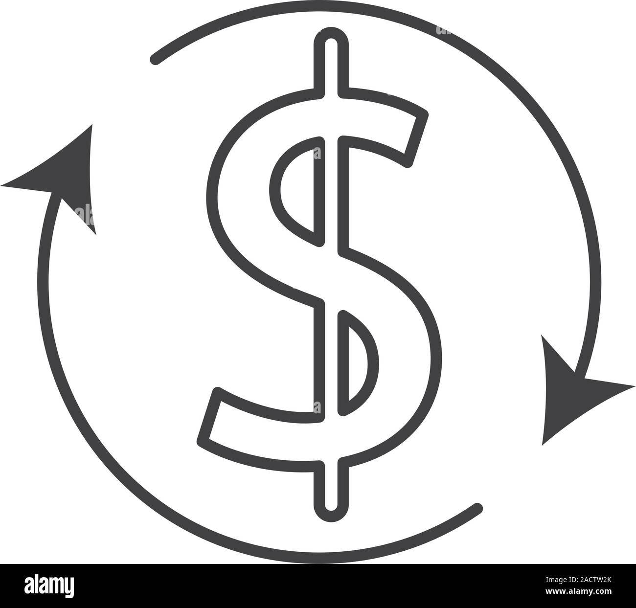 dollar money symbol with arrows Stock Vector Image & Art - Alamy