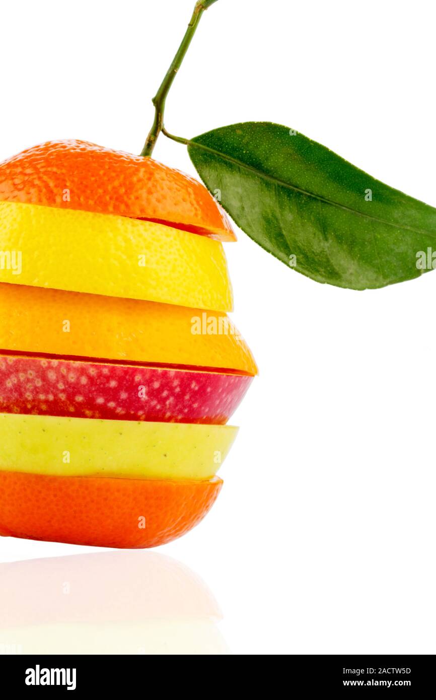 Different slices of fruit Stock Photo - Alamy