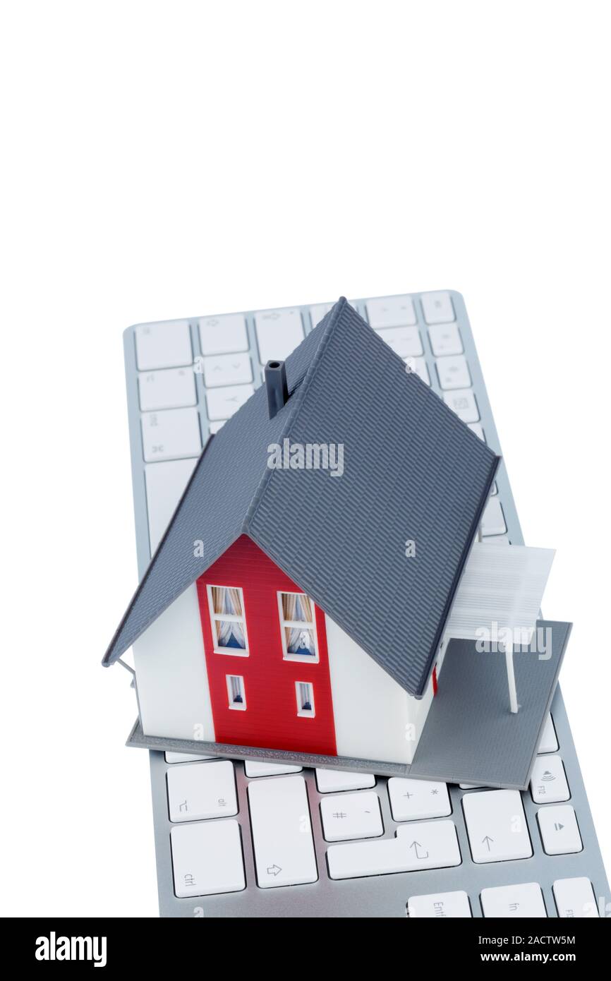 House on keyboard Stock Photo - Alamy