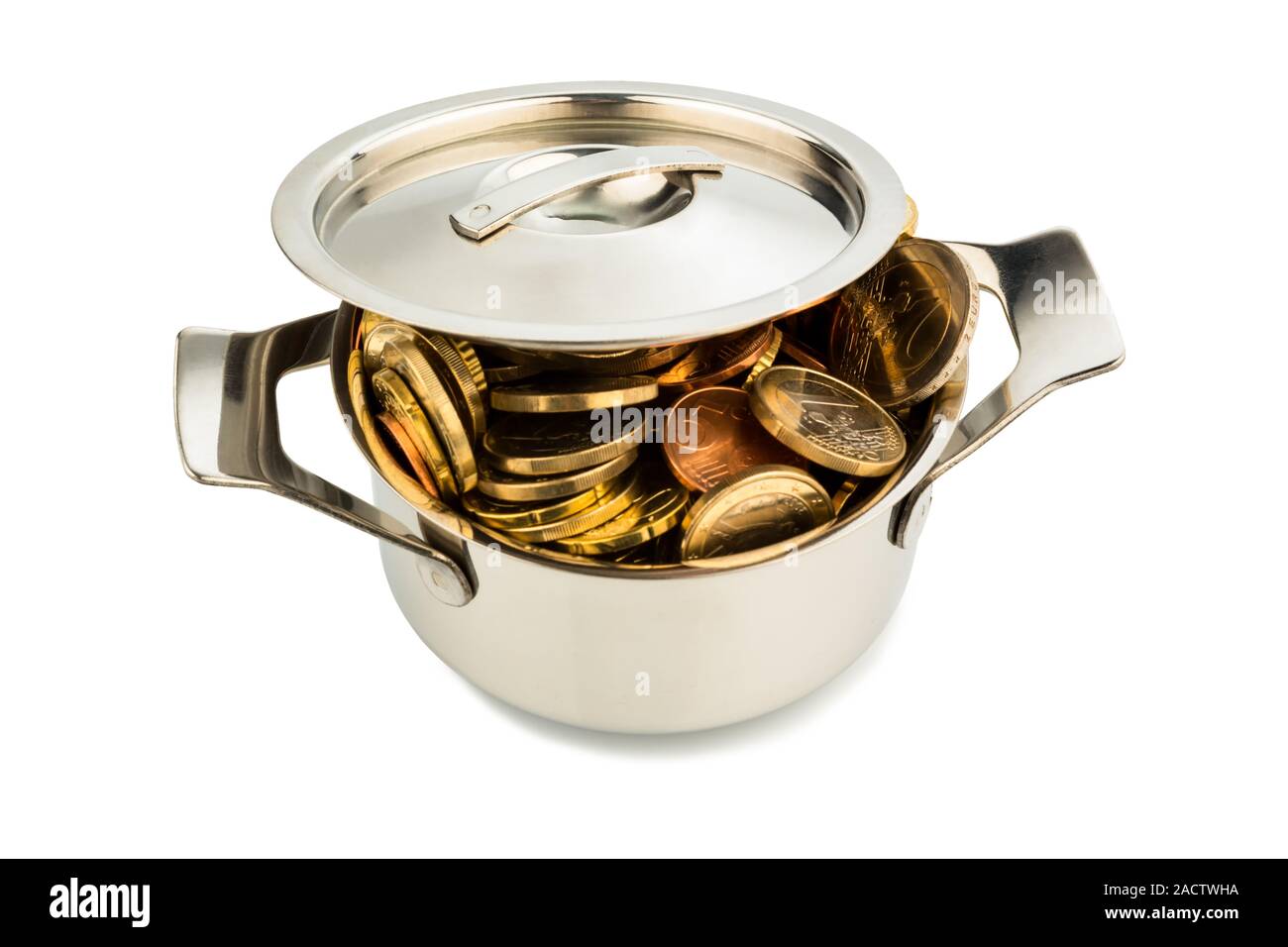 Pot with money Stock Photo - Alamy