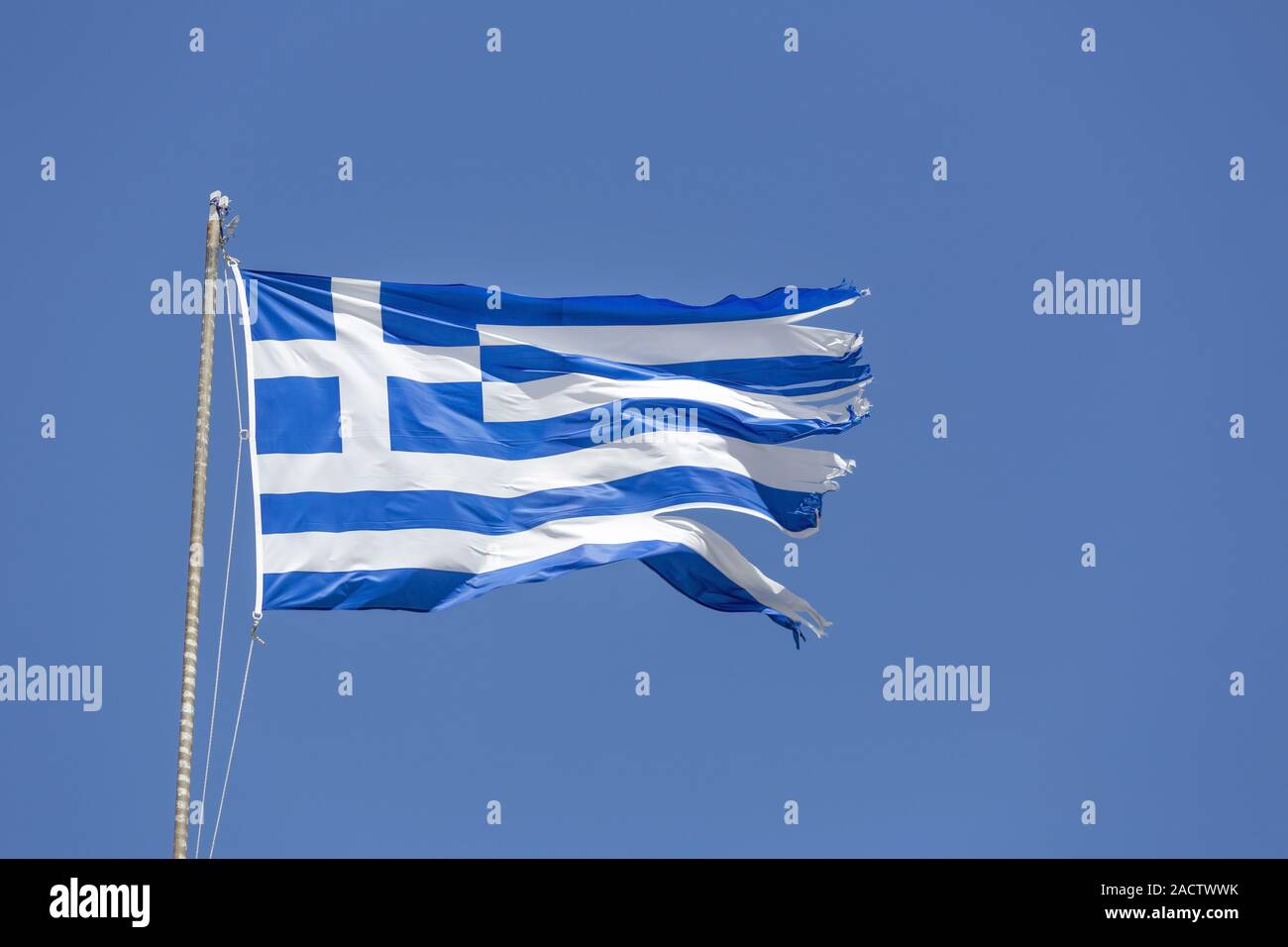 National flag greece in front hi-res stock photography and images - Alamy