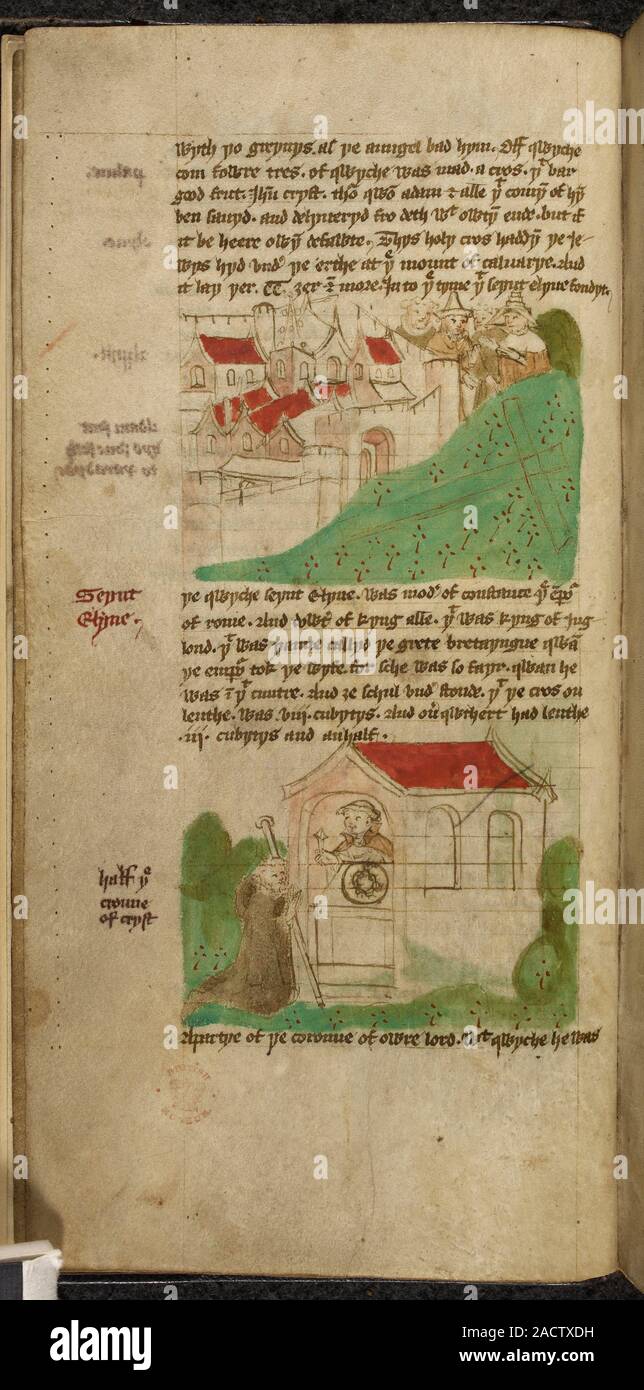 A travel journal with images of places visited by Sir John De ...