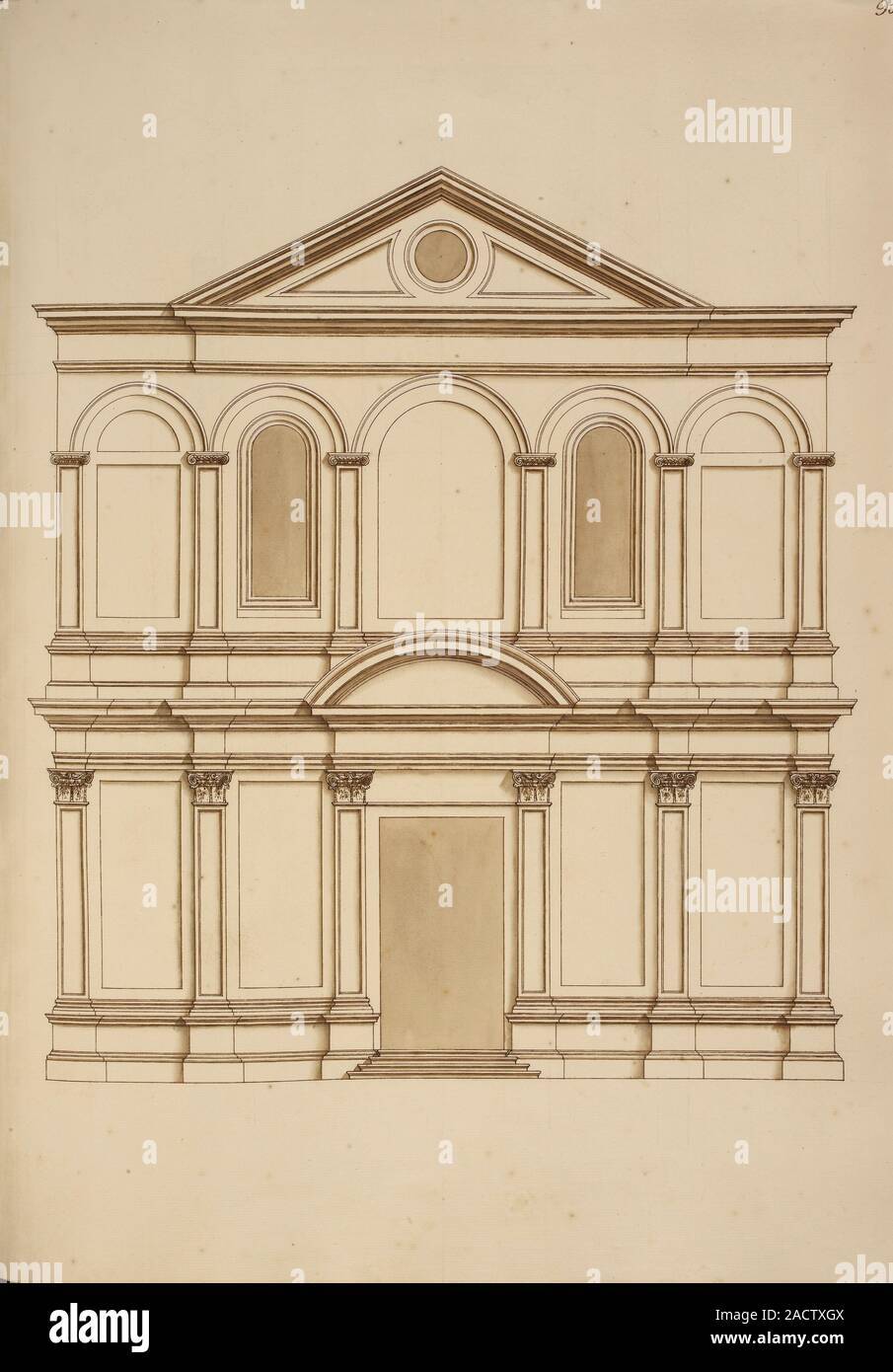 Architectural drawing of Venice building facade, Admiranda Urbis ...