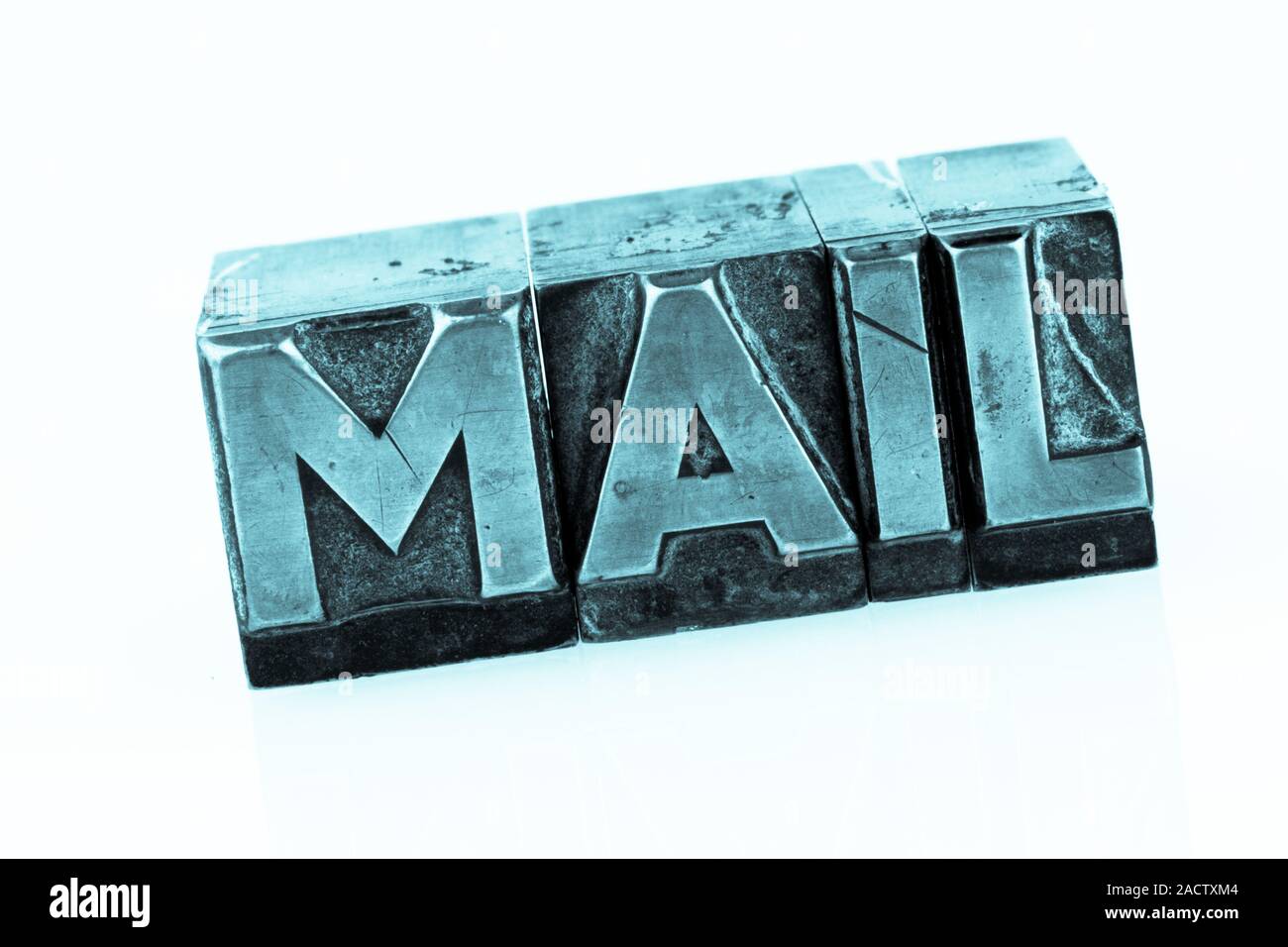 E-mail written in lead letters Stock Photo - Alamy