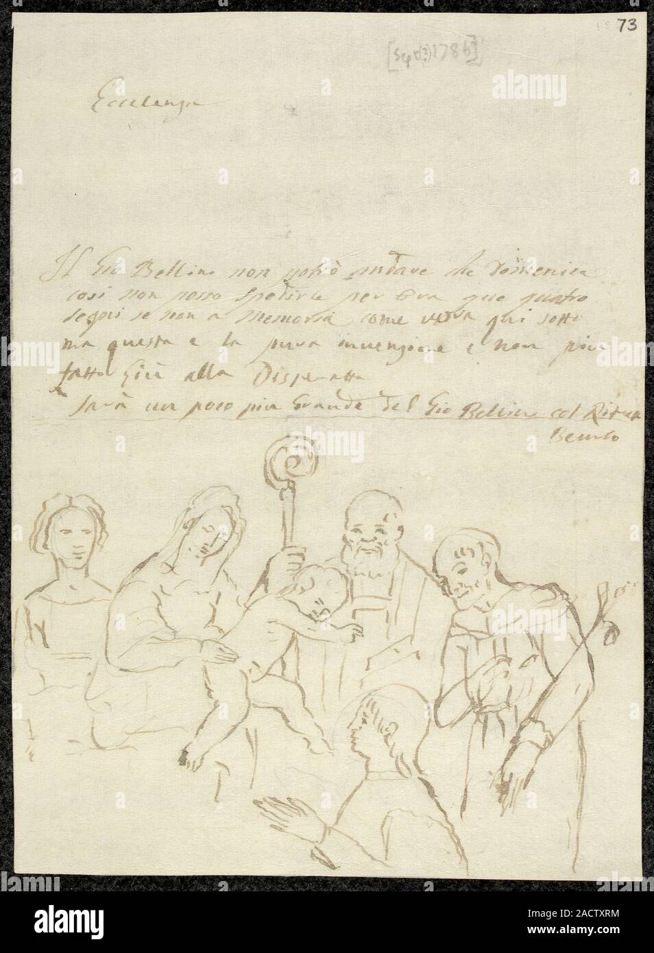 Sketch of old master painting from Letters from Giovanni Maria Sasso ...