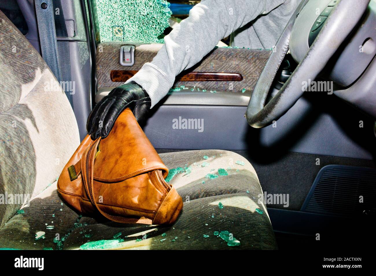 Broken car, theft Stock Photo - Alamy