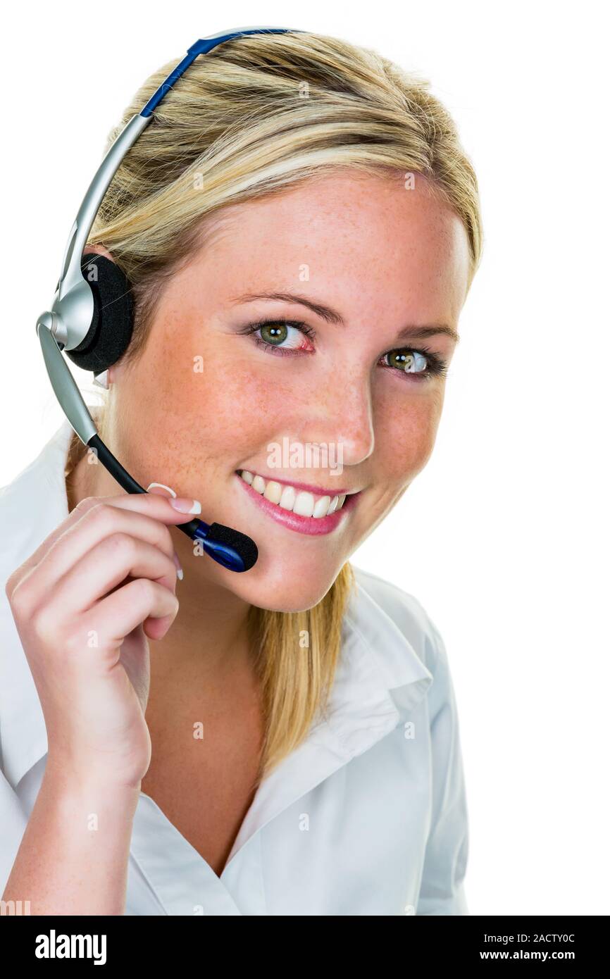 Callcenter woman hi-res stock photography and images - Alamy