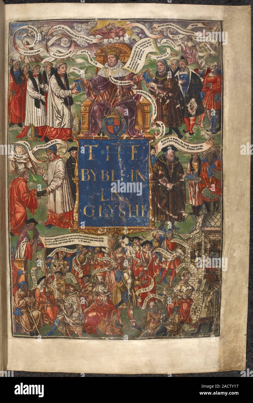 Title page of the second -oeGreat Bible- , also known as Cranmer's ...