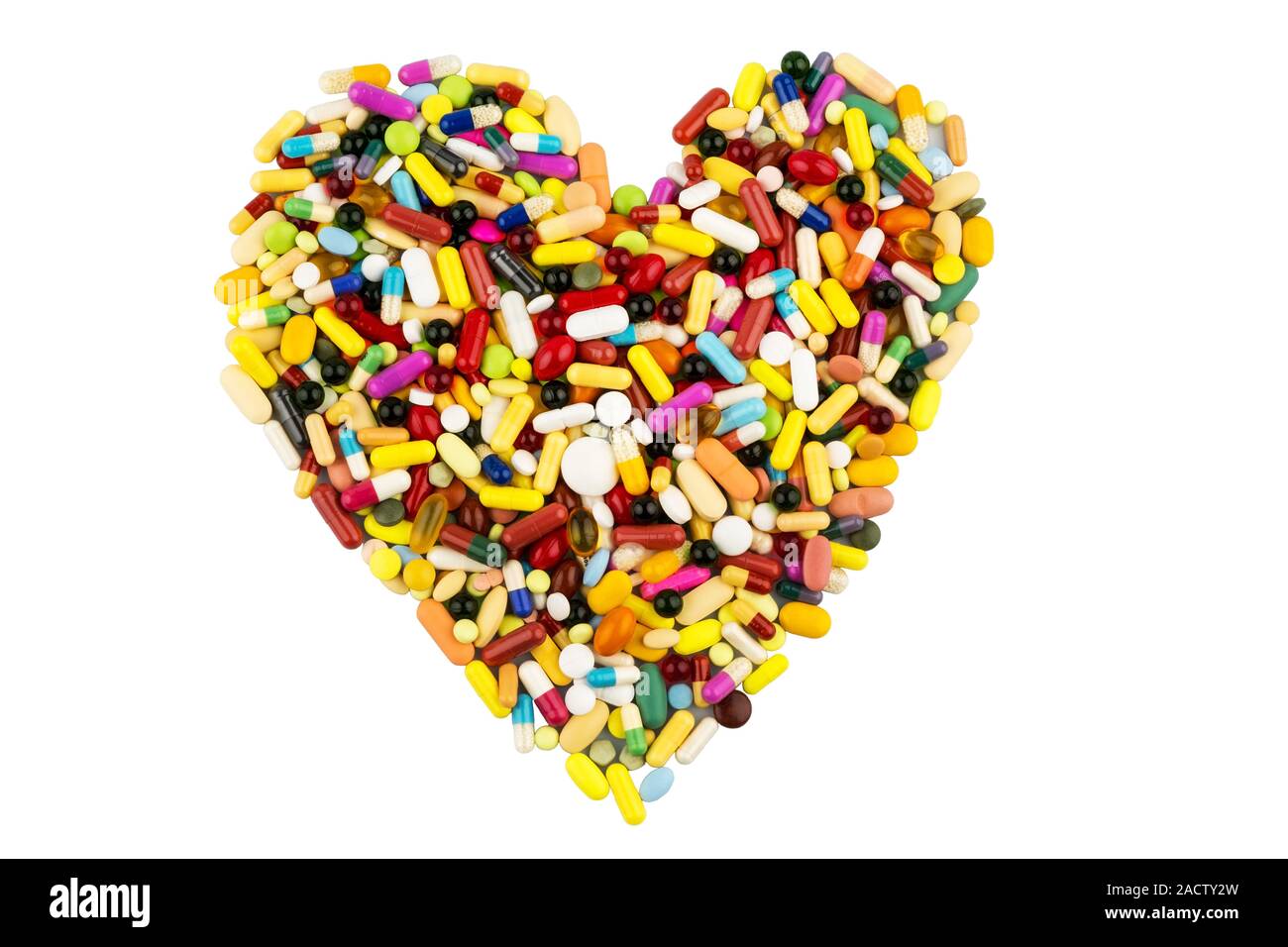Colourful heart shaped tablets Stock Photo - Alamy