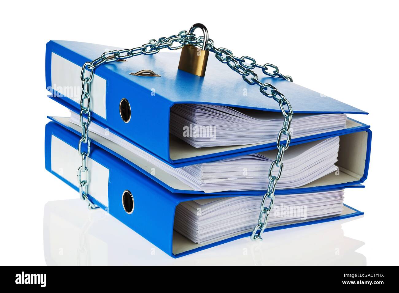 Files folder closed with chain Stock Photo - Alamy
