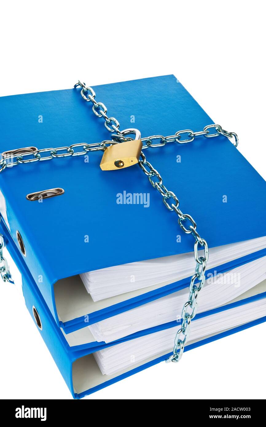 Files folder closed with chain Stock Photo - Alamy