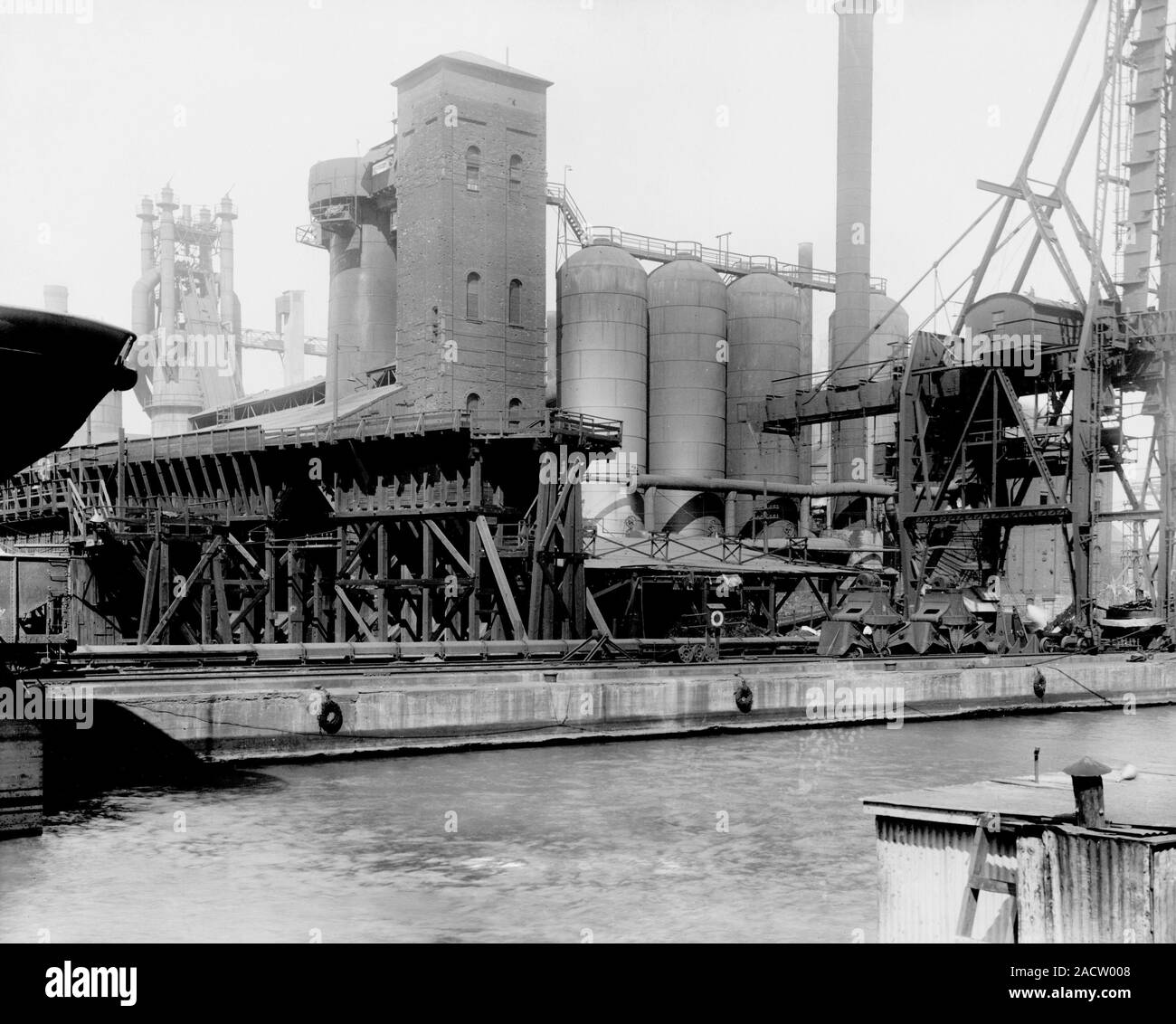 Blast furnace. This furnace is operated by the Wisconsin Steel Company ...