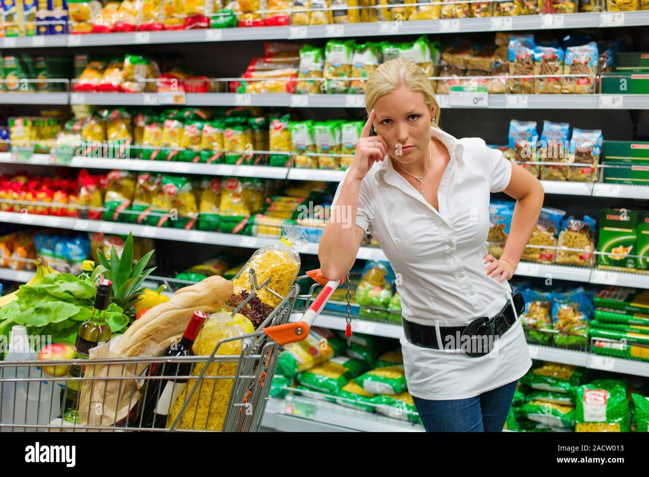 Selection in a supermarket Stock Photo - Alamy