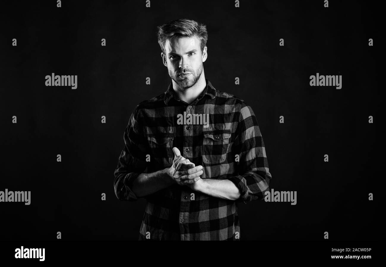 Hipster black background. Standards of manliness or masculinity ...