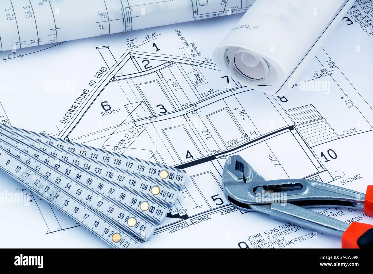 Building plan for a house Stock Photo - Alamy
