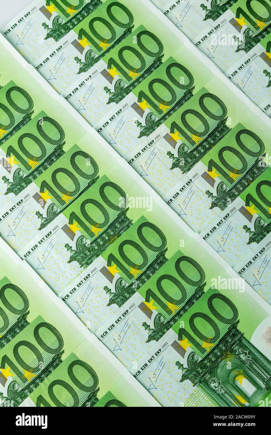 One hundred euro banknotes Stock Photo - Alamy