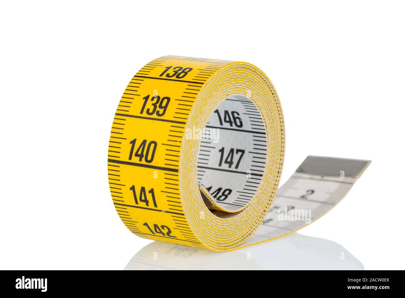 Yellow tape measure Stock Photo - Alamy