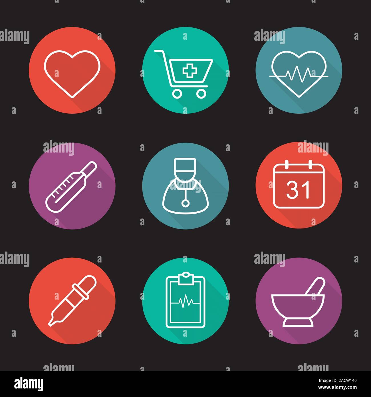 Ecg circle logo hi-res stock photography and images - Alamy