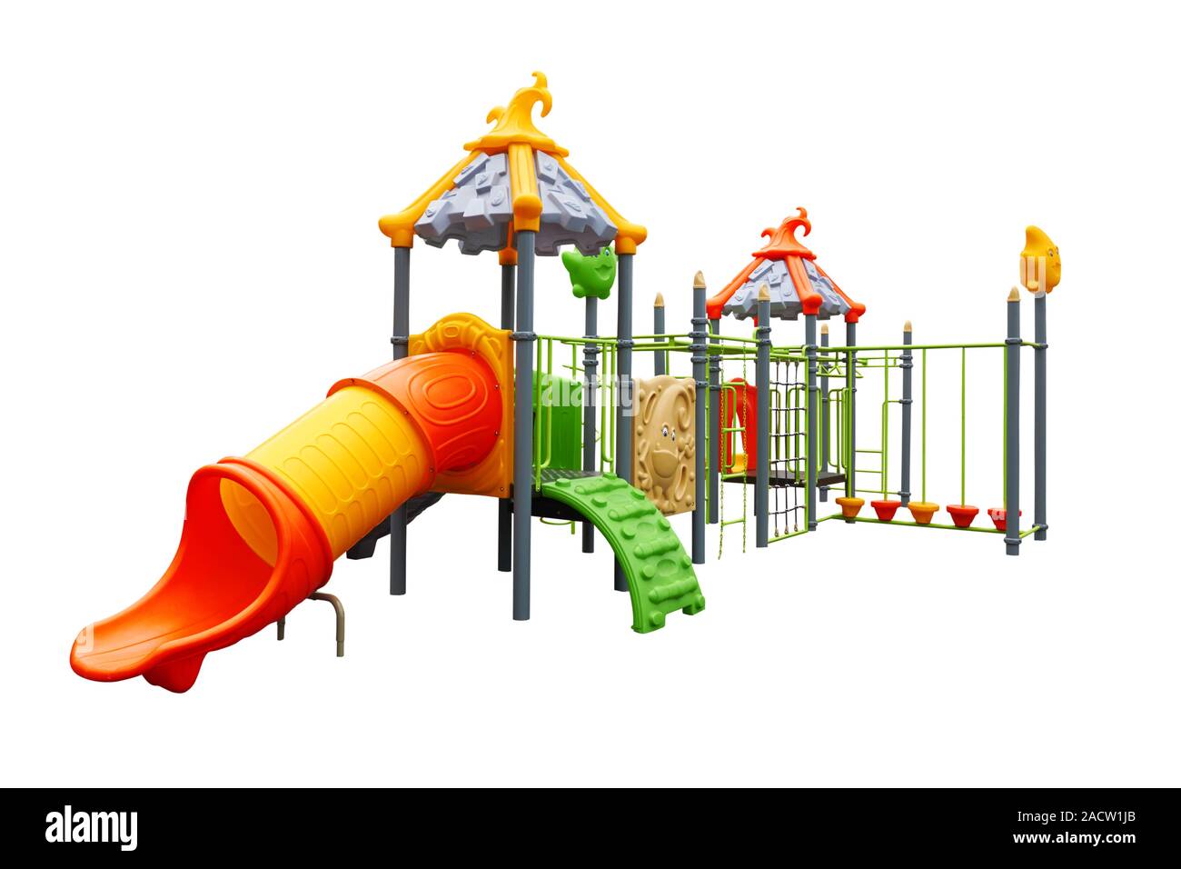 Colorful playground for children isolated on white Stock Photo - Alamy