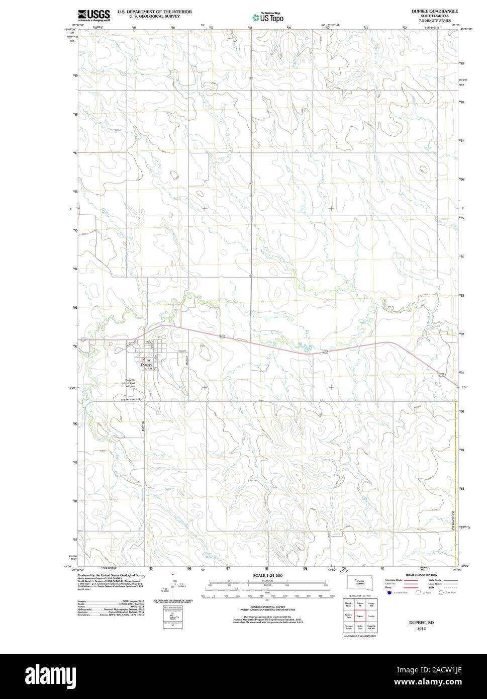 Map of dupree south dakota Cut Out Stock Images & Pictures - Alamy