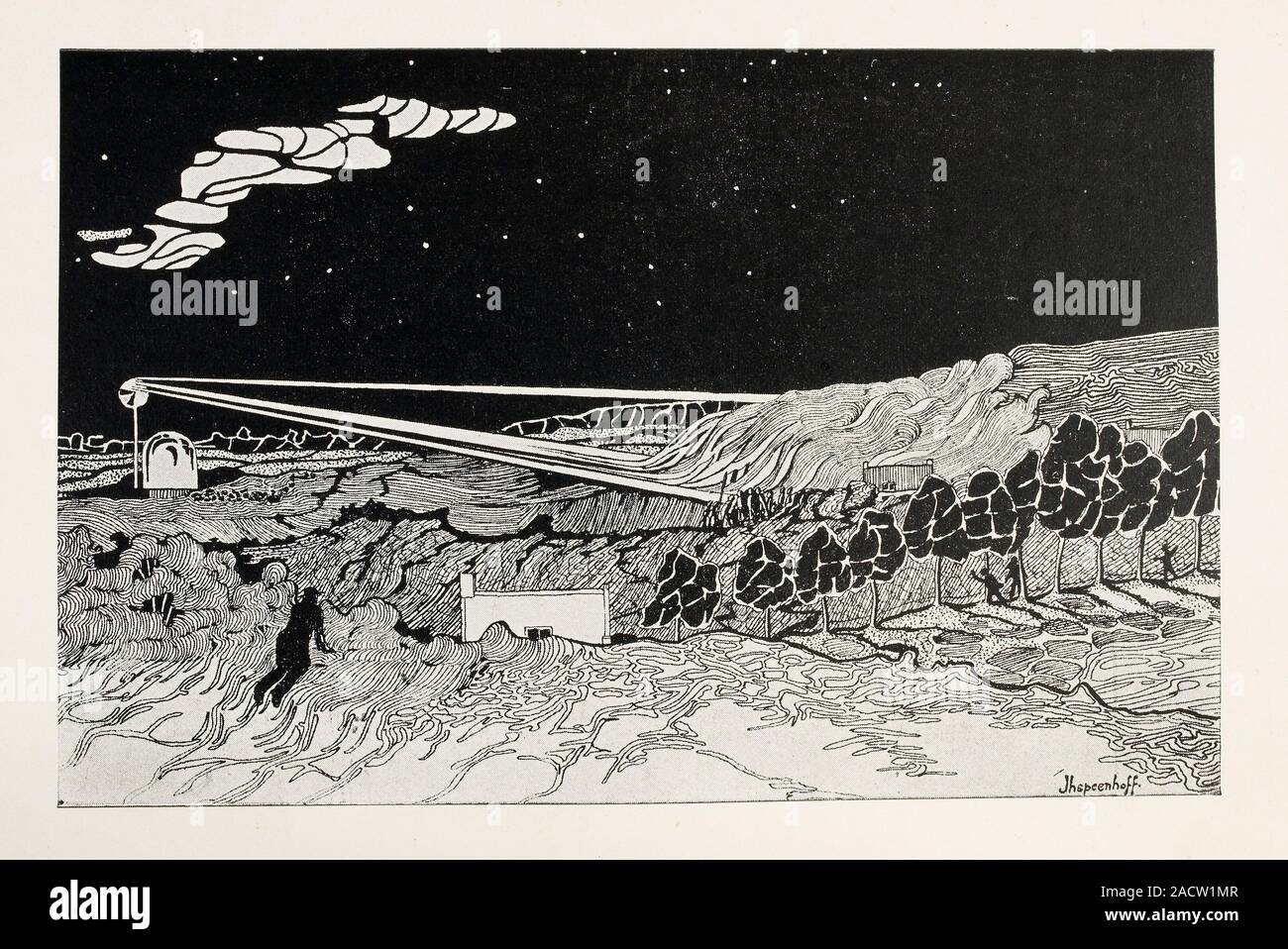 The heat-ray. Illustration for 'The War of the Worlds', The Martian's ...